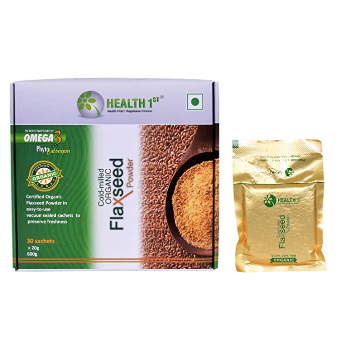 FLAXSEED POWDER : OMEGA-3 RICH FOR HEART & DIGESTIVE HEALTH – 450 GM ...